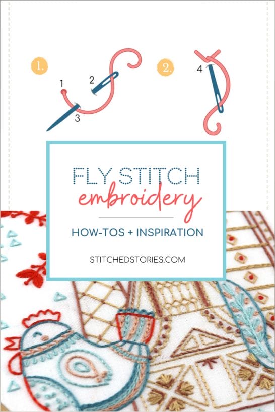 Fly Stitch Embroidery: How-Tos + Inspiration | Stitched Stories ...