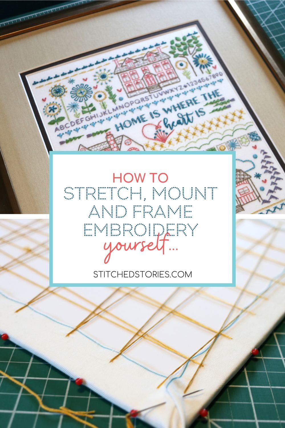How to stretch, mount and frame embroidery yourself | Stitched Stories ...